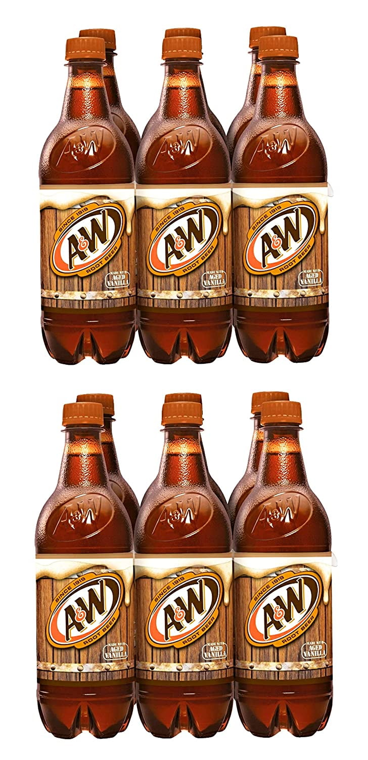 A&W Root Beer Zero Sugar Natural Soda, 16.9 fl oz, 12 Bottles - Walmart.com