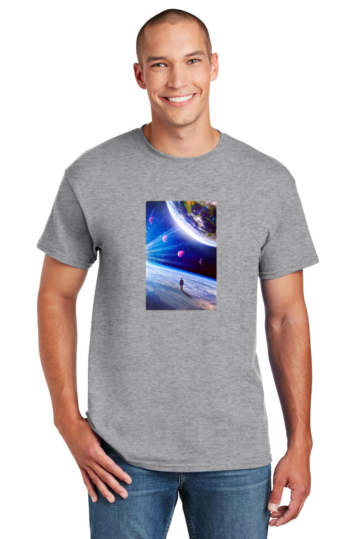 A Walk Through Space Astronaut Cosmos Galaxy Journey Unisex T-Shirt up ...