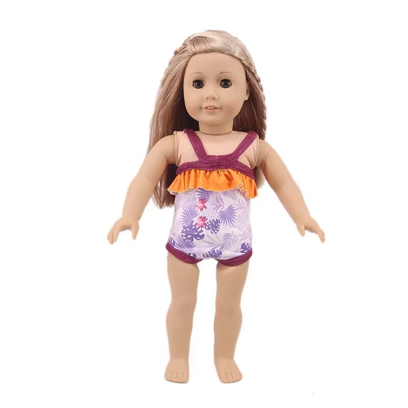 A-Waroom 1 Set 18 inch Doll Swimwear Doll Clothes Doll Swim Sets for 18 ...