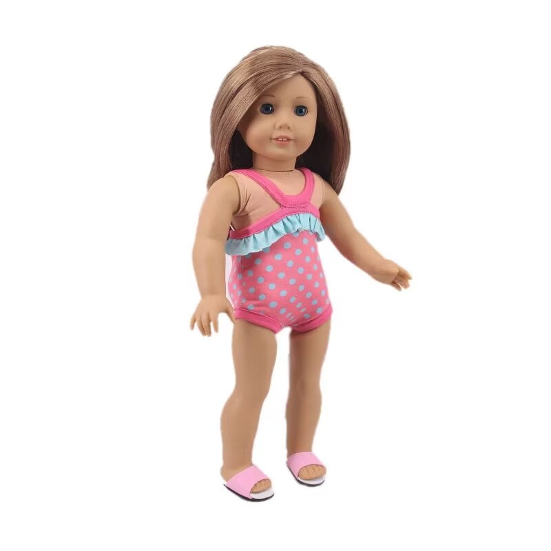 A-Waroom 1 Set 18 inch Doll Swimwear Doll Clothes Doll Swim Sets for 18 ...