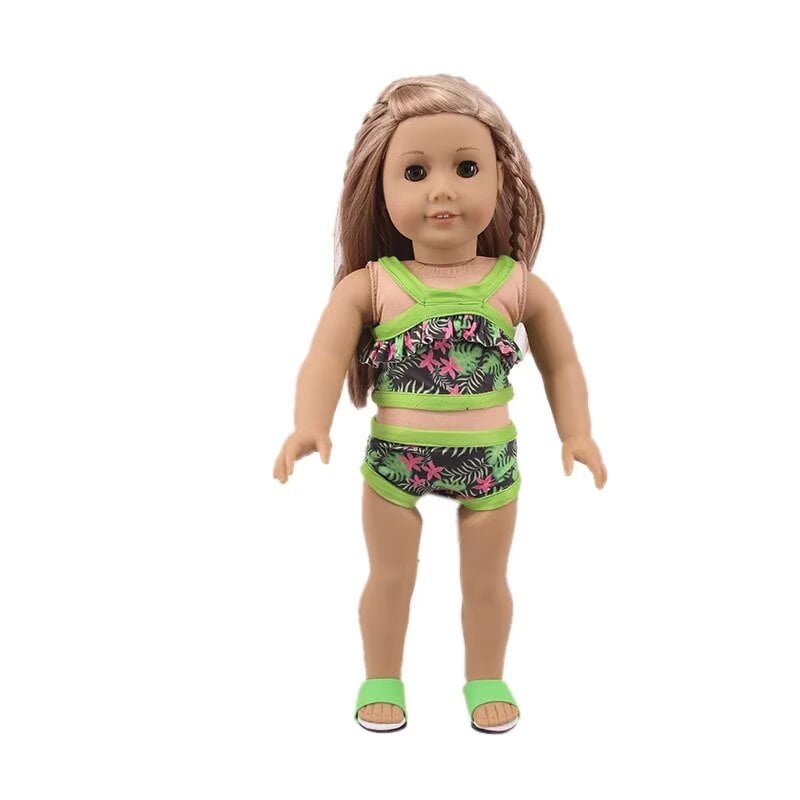 A-Waroom 1 Set 18 inch Doll Swimwear Doll Clothes Doll Swim Sets for 18 ...