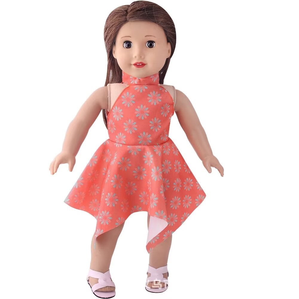 A-Waroom 1 Set Fashion 18 Inch Doll Clothes Summer Daily Doll Dress for ...