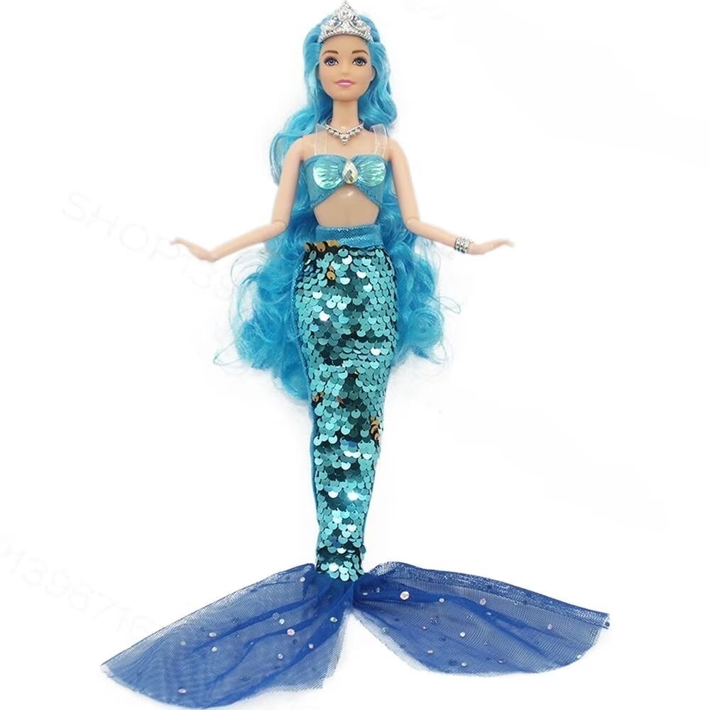 A-Waroom 12" Mermaids Doll with Bling Bling Sequin Fshtail Dress 12 ...
