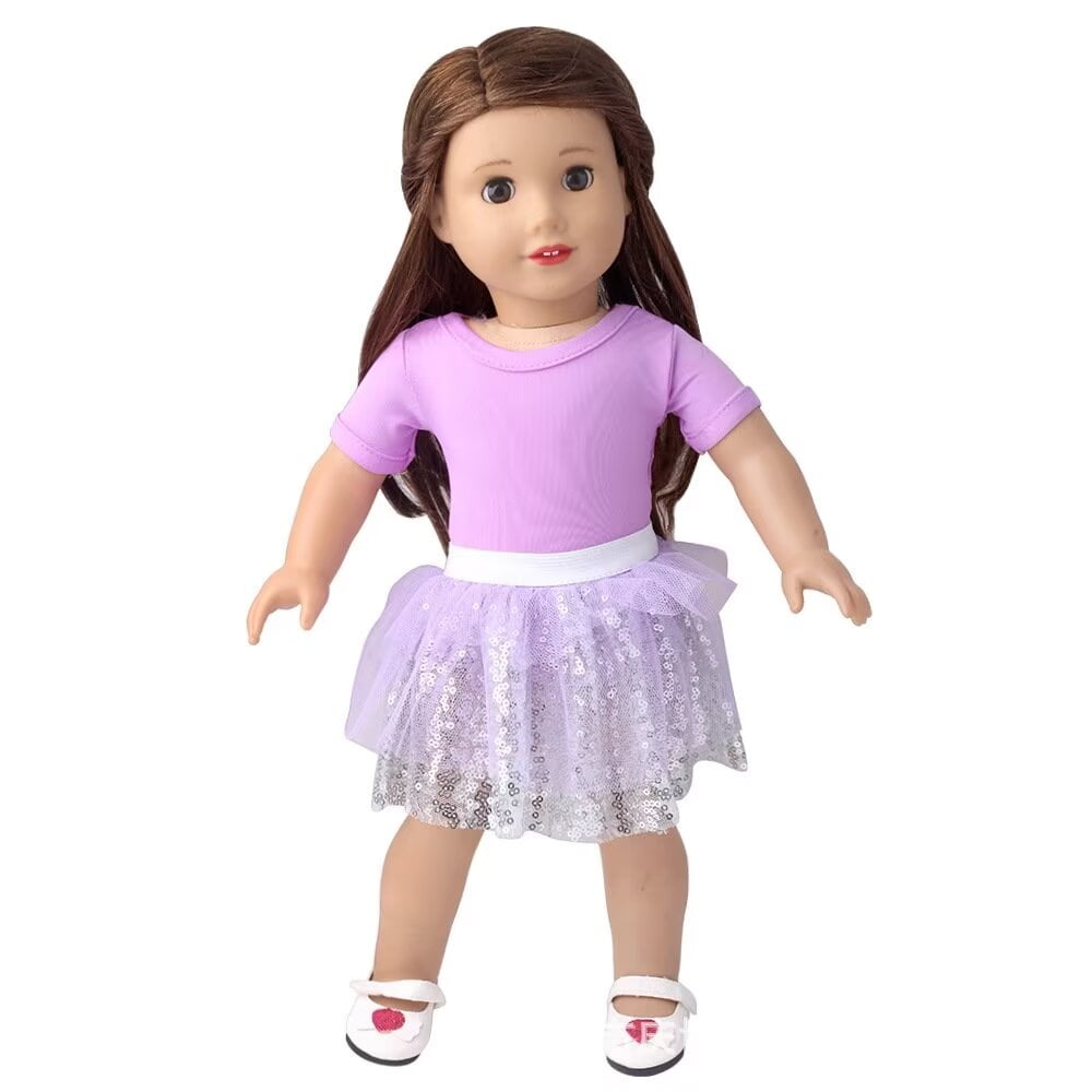 A-Waroom 1Pcs 18 inch Dolls Dress Doll Short Sleeved Suit Summer Dress Party Dress Costume for ...