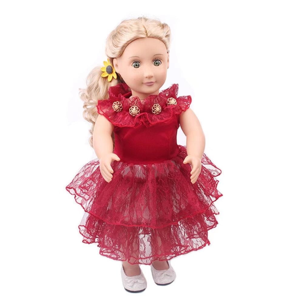 A-Waroom 1Pcs 18 inch Dolls Dress Wedding Dress Party Dress Costume for ...