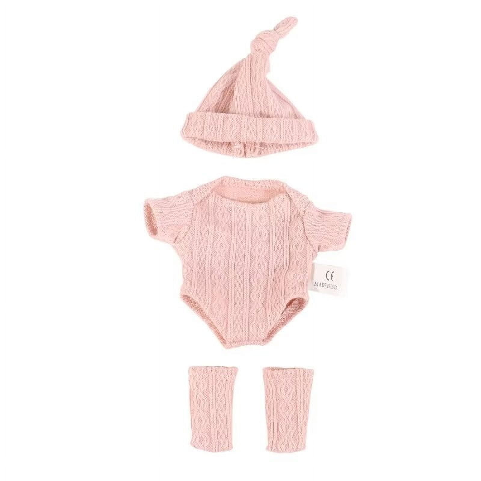 A-Waroom 20 CM Doll Clothes Baby Bodysuit with Hats and Socks Short Sleeve Baby Clothes for 7 ...