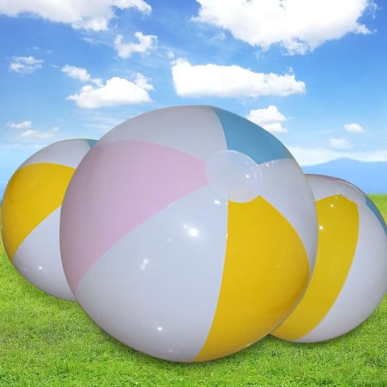 A-Waroom 3 Pack Beach Balls for Kids Size 16 Inch Swimming Pool Ball Beach Balls Inflatable ...