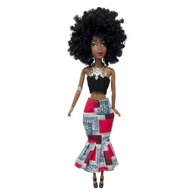 A-Waroom Kids Gift 12 inch Black Dolls African American with Long Hair ...