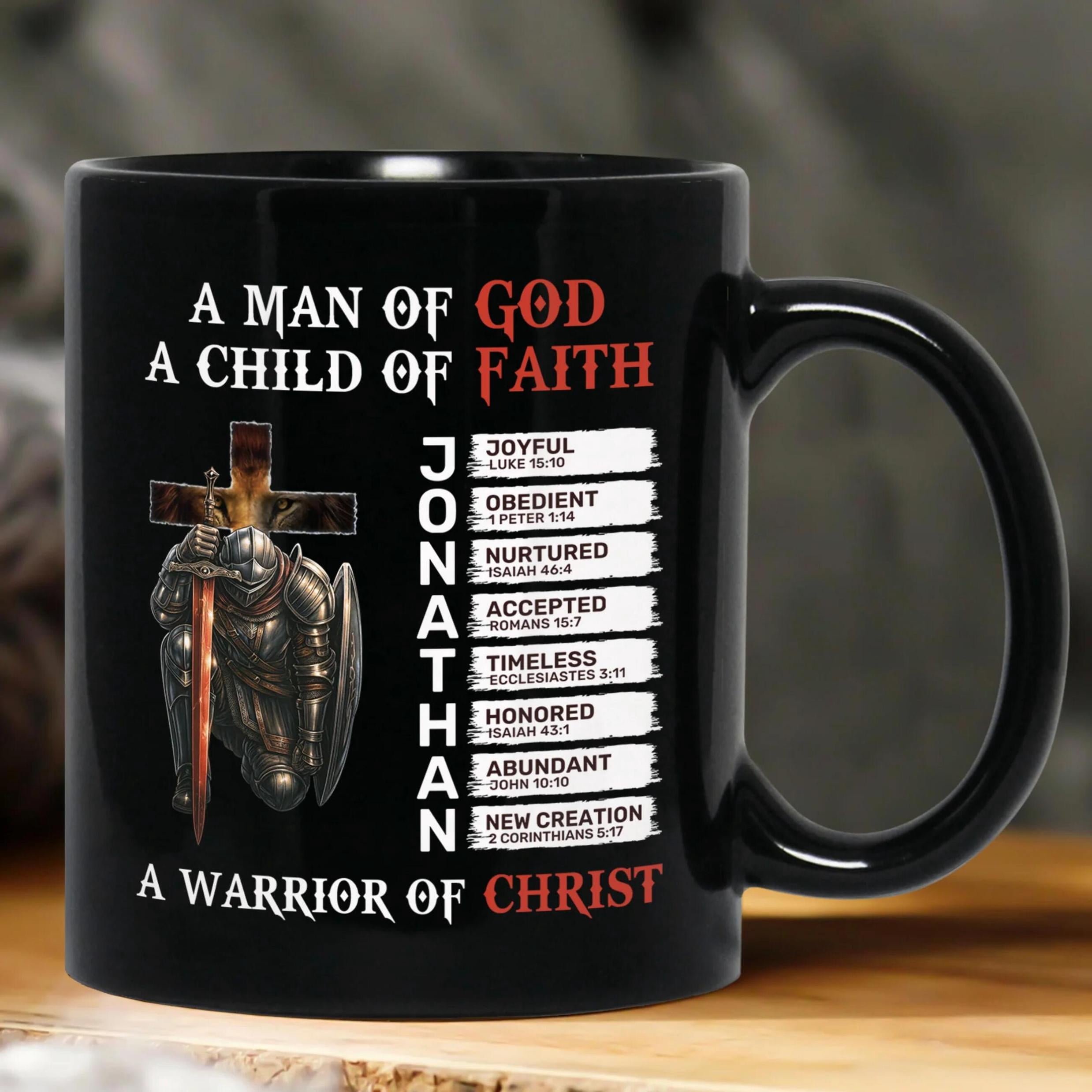 A Warrior Of Christ With Name Letter In Bible, Bekilab, 11oz 15oz Mug ...