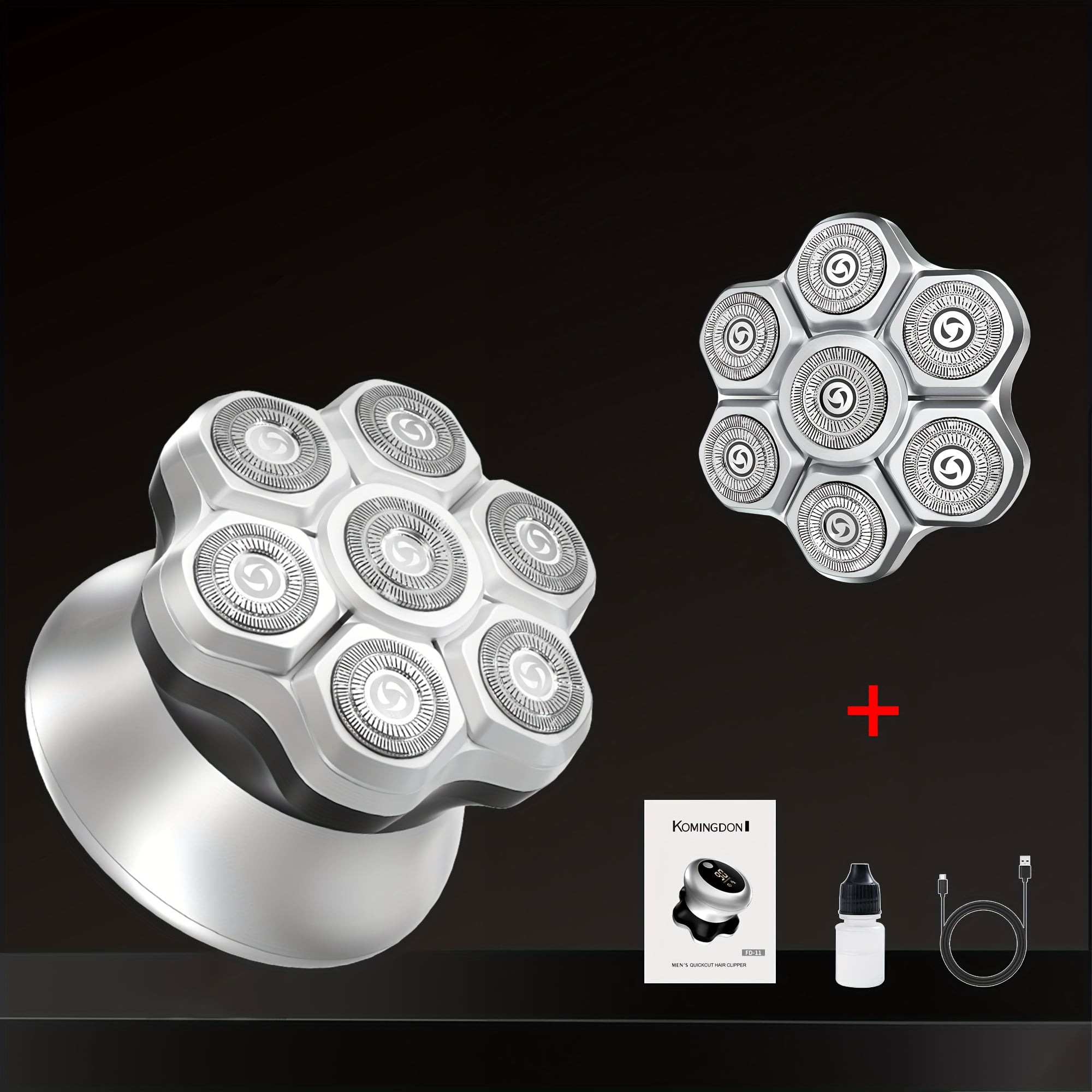 A Waterproof Rechargeable Electric Shaver For Men With A Bald Head ...