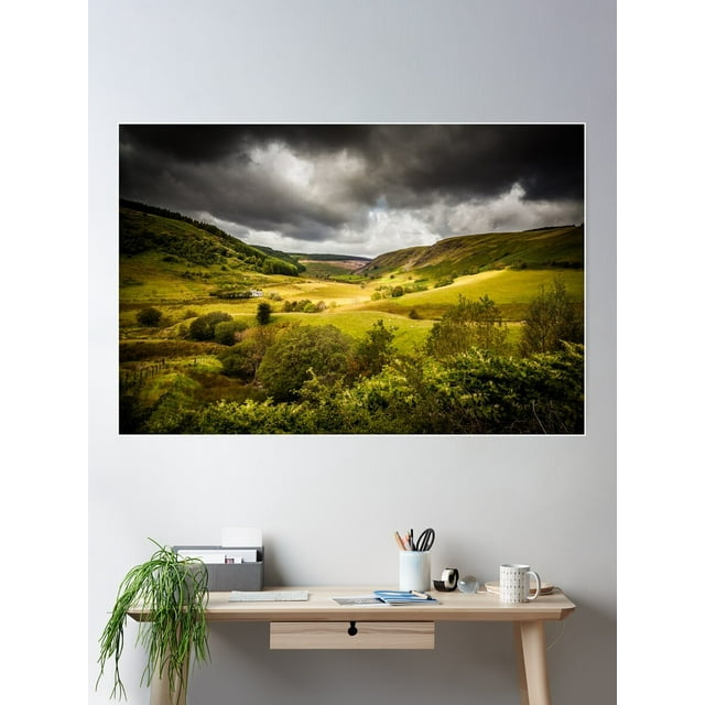 A Welsh Landscape Poster Wall Art, Modern Wall Decor For Living Room ...