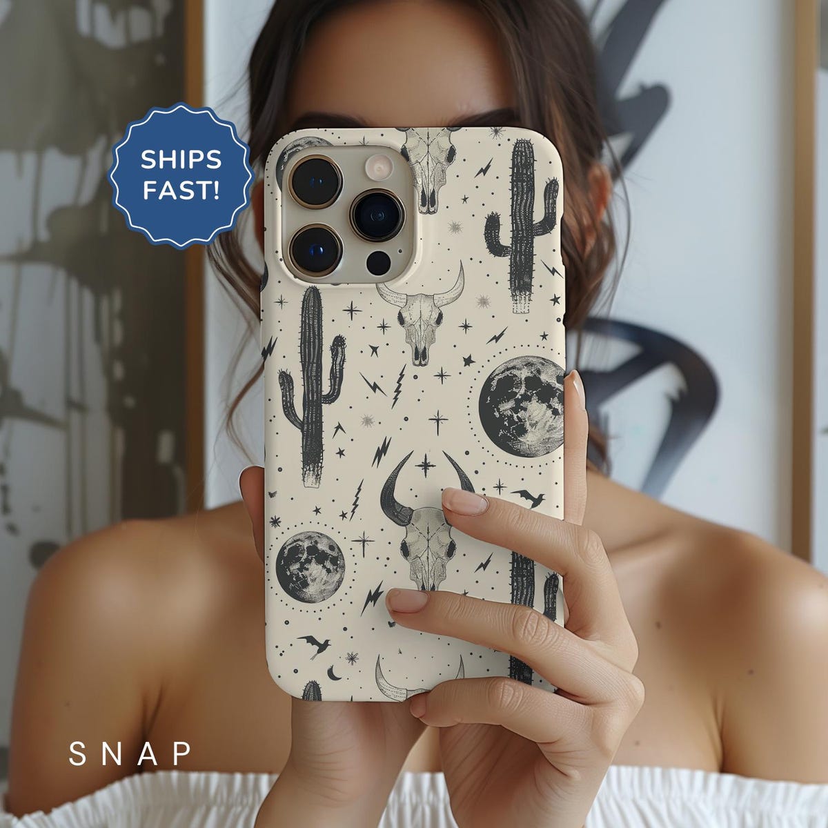 A Western Phone Case with a Cowboy and Cowgirl Design for 17 16 15 14 ...