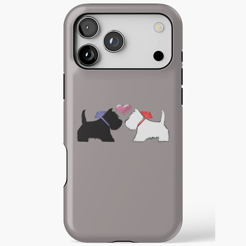 A Westie Dog and Scotty Dog Art Themed Graphic iPhone 11 through 17 Pro ...