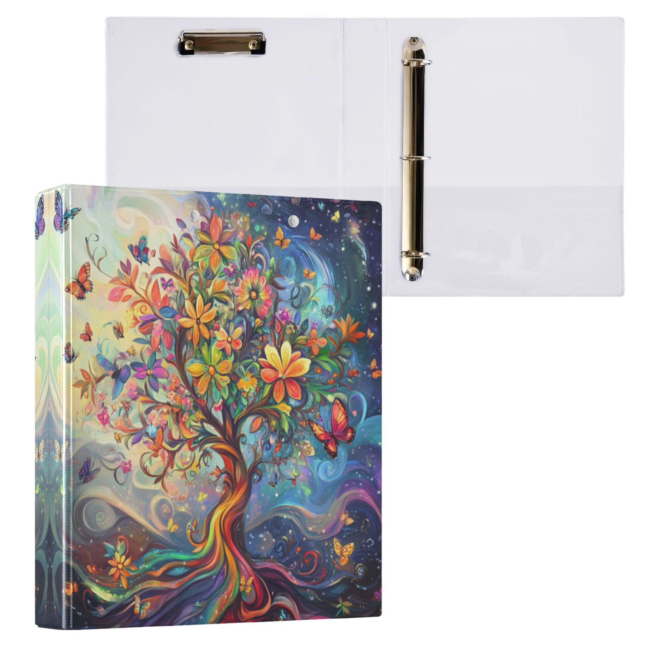 A Whimsical Tree 3 Ring Hardcover Binders 1.5in Round Rings for Letter ...