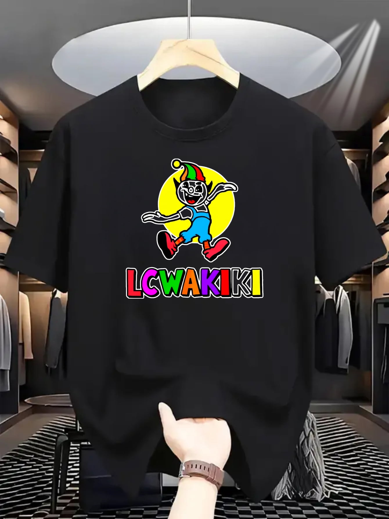 A White Short-Sleeve T-Shirt Featuring The Lo Waki Ki Cartoon Character ...