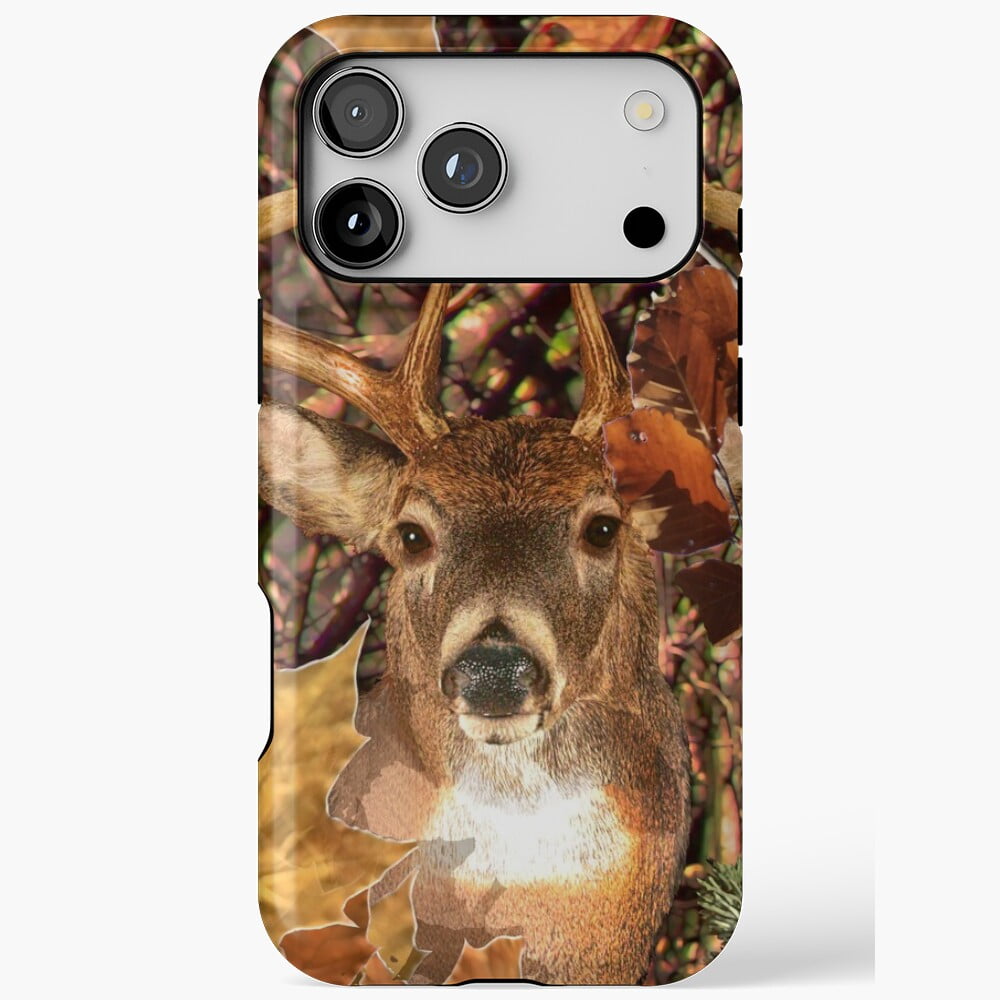 A White Tail Buck in Fall Camo Themed Hunting iPhone 11 through 17 Pro ...