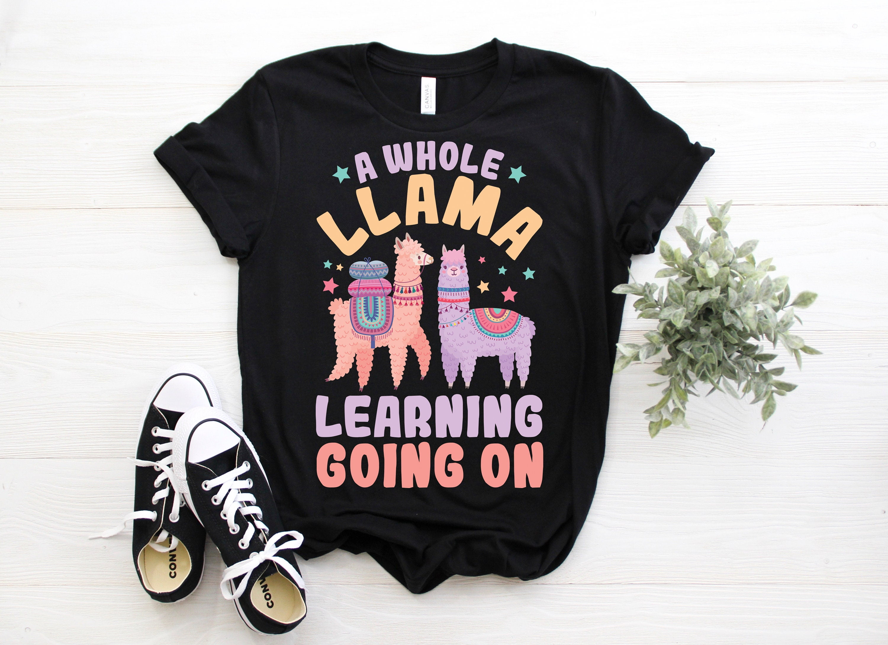 A Whole Llama Learning Going On T-Shirt, Llamas Alpaca Lovers Gifts ...
