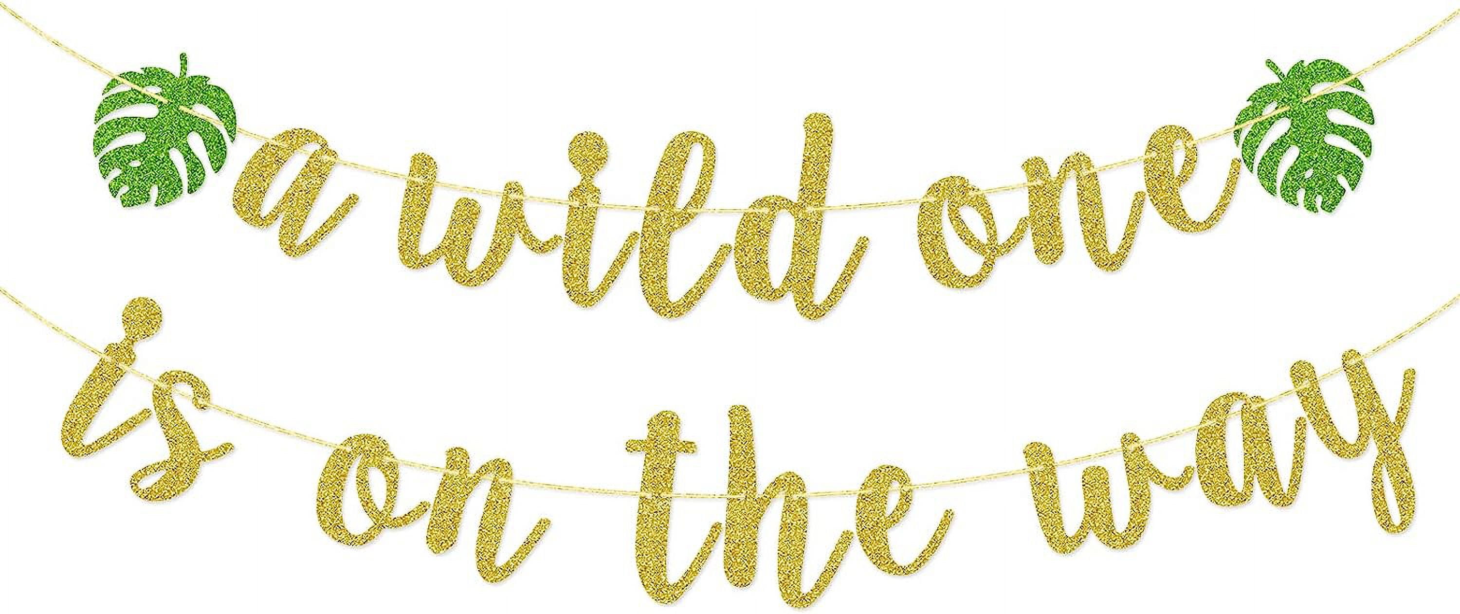 A Wild One is on the Way Banner, Safari Baby Shower Decoration, Welcome ...