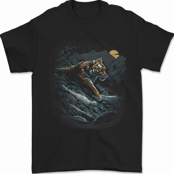 A Wild Tiger In The Moonlight Mens Womens S-5XL T-Shirt - Walmart.com