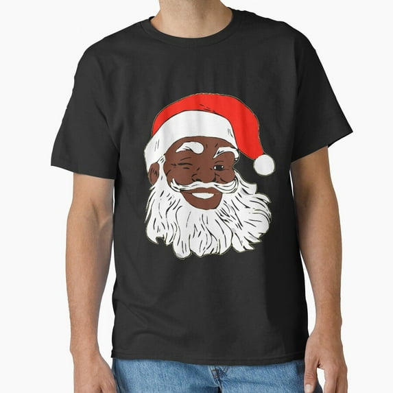 A Winking Black St. Nick Claus Funny African American Christmas Holiday ...