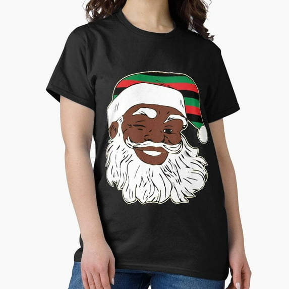 A Winking Black St. Nick Claus With A Pan-African Flag Hat For ...