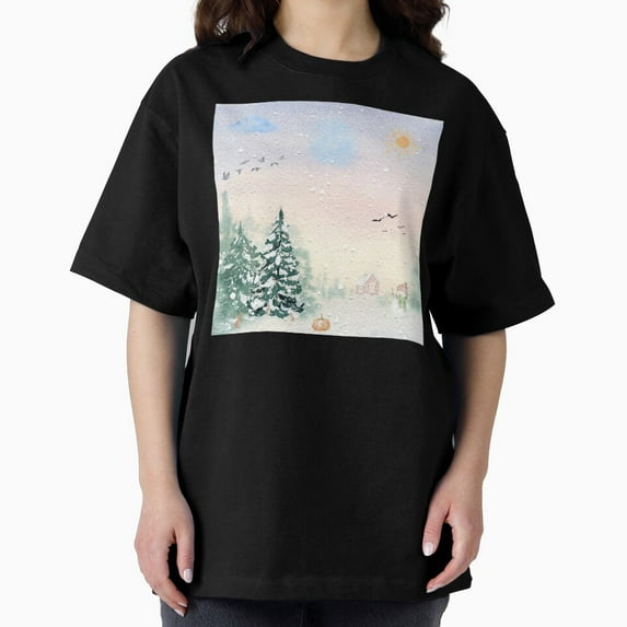 A Winter Wonderland Scene With A Deep And Snowy Forest Unisex T-Shirt ...
