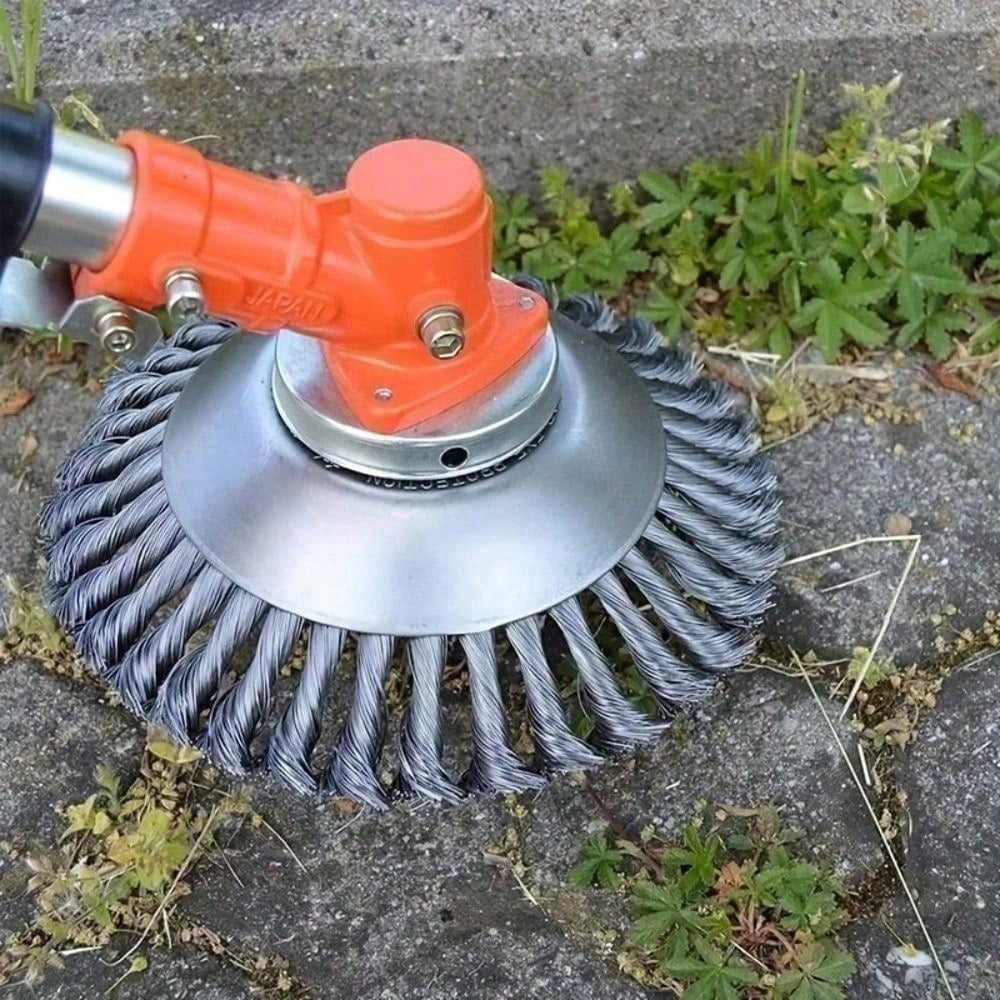 A Wire Wheel Gardening Removal Brush, Gear Lawn Mower Tool, Lawn Mower ...