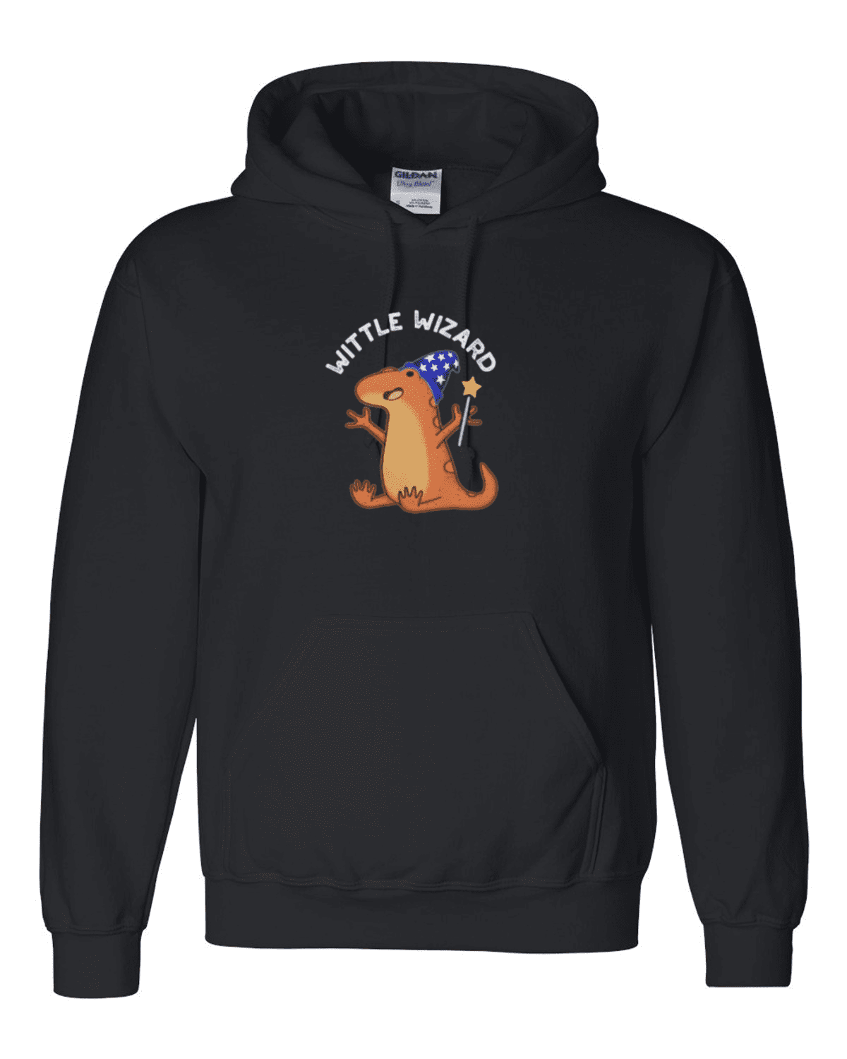 A Wittle Wizard with Funny Lizard Puns for a Cute Reptile Fan Hoodie ...