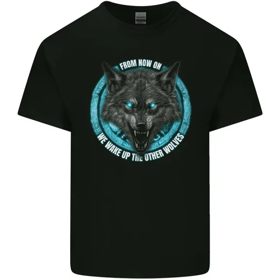 A Wolf On A Tribal Background T-Shirt - Walmart.com