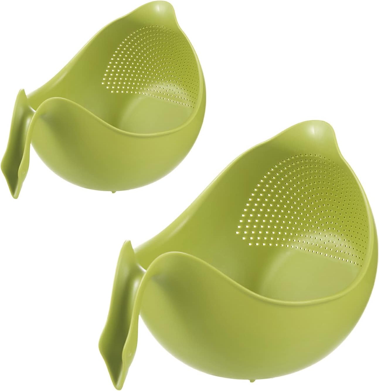 A-XINTONG 2-Pack Rice Colander, Multi-functional Kitchen Strainers with ...