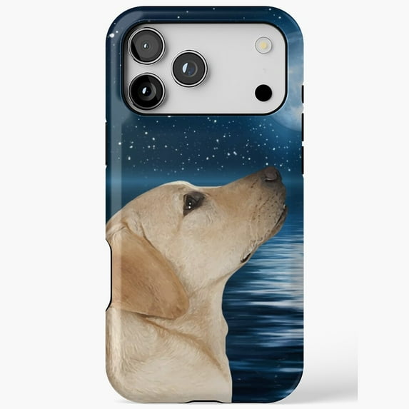 A Yellow Labrador Moons Glow Themed Dog Graphic iPhone 11 through 17 ...