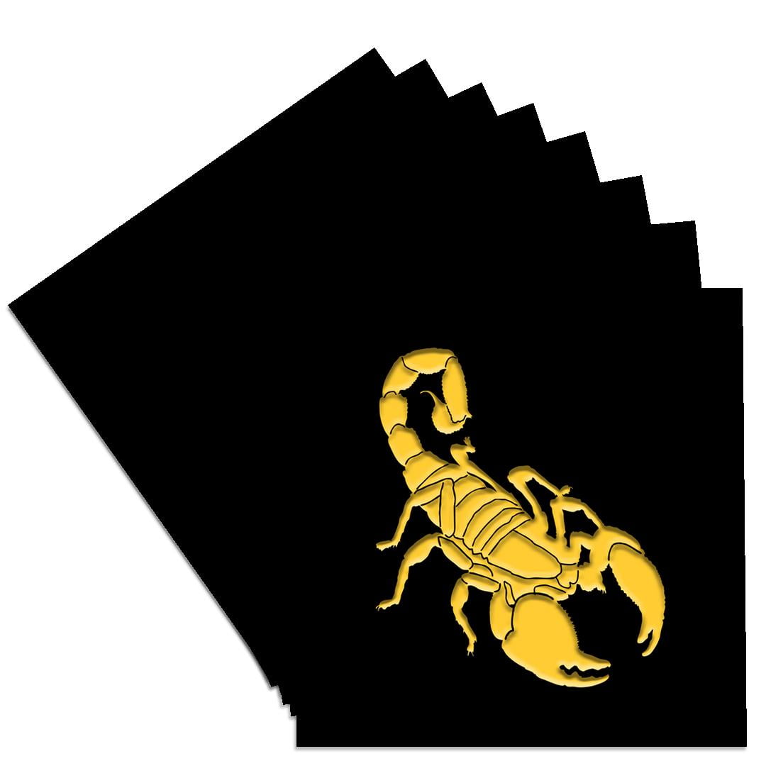 3drose, a Yellow on Black Image of a Scorpion Insect. Minimalist Design ...