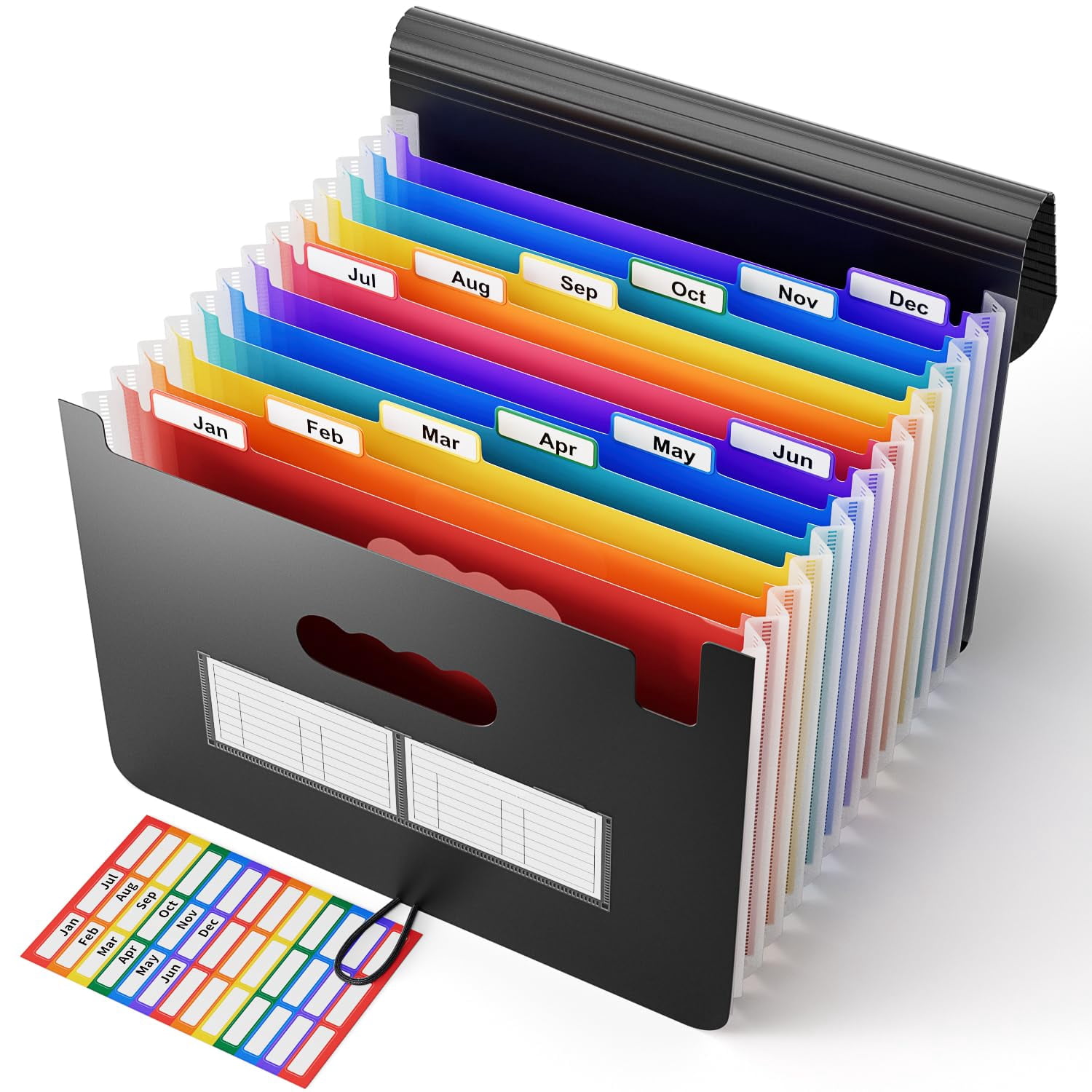A-Z Accordion File Organizer with 12 Pockets, Expanding Document Folder ...