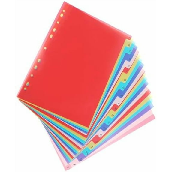 A-Z Dividers for 3 Ring Binder 21 Tab Plastic Binder Dividers with Tabs ...