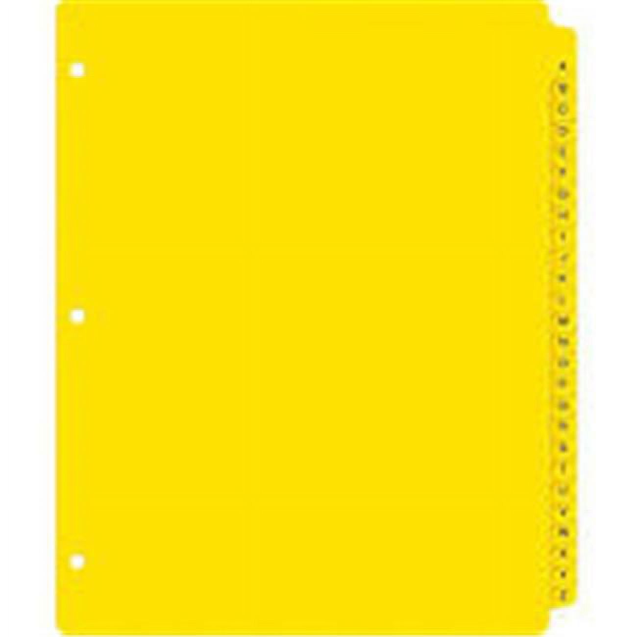 A-Z Extra Wide Dividers HD Preprintd, Yellow - Walmart.com