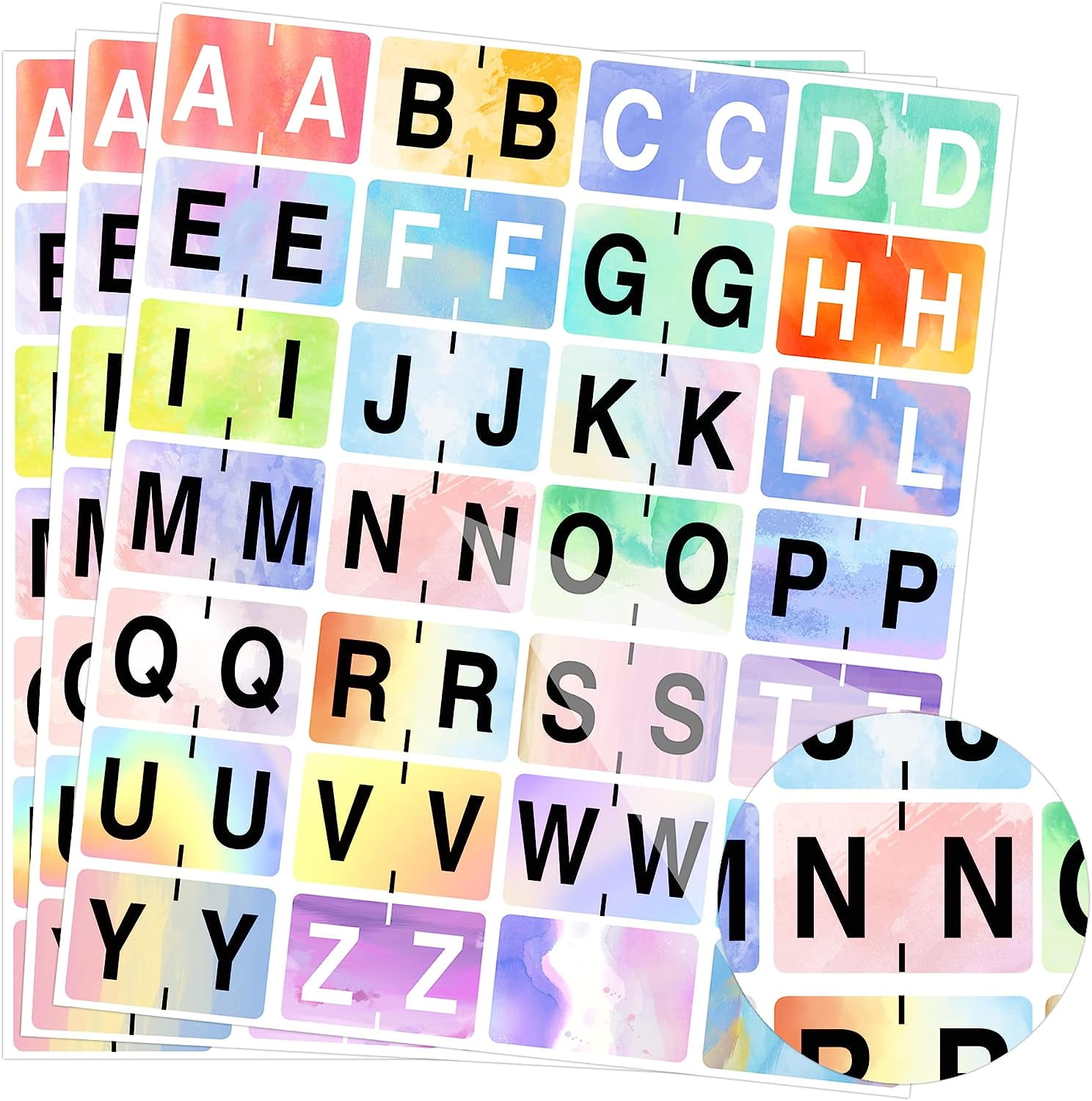 "A-Z" Index Tag Colorful Alphabet Dividers Index Label File Tab Label 1 ...