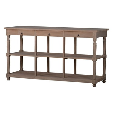 Ashley Fair Ridge Accent Console Table in Dark Brown and Antique Gray ...