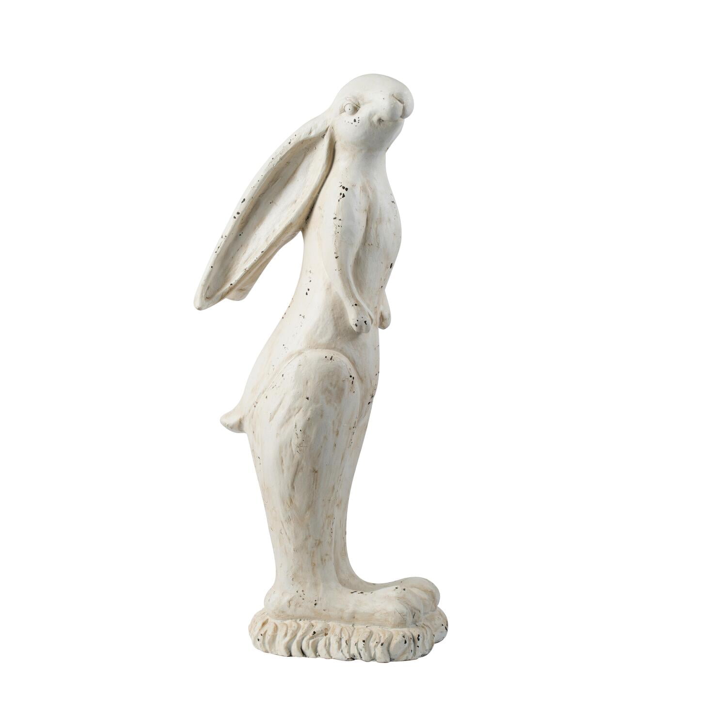 A&B Home Large White Standing Rabbit Figurine, Life Size Bunny Statue ...