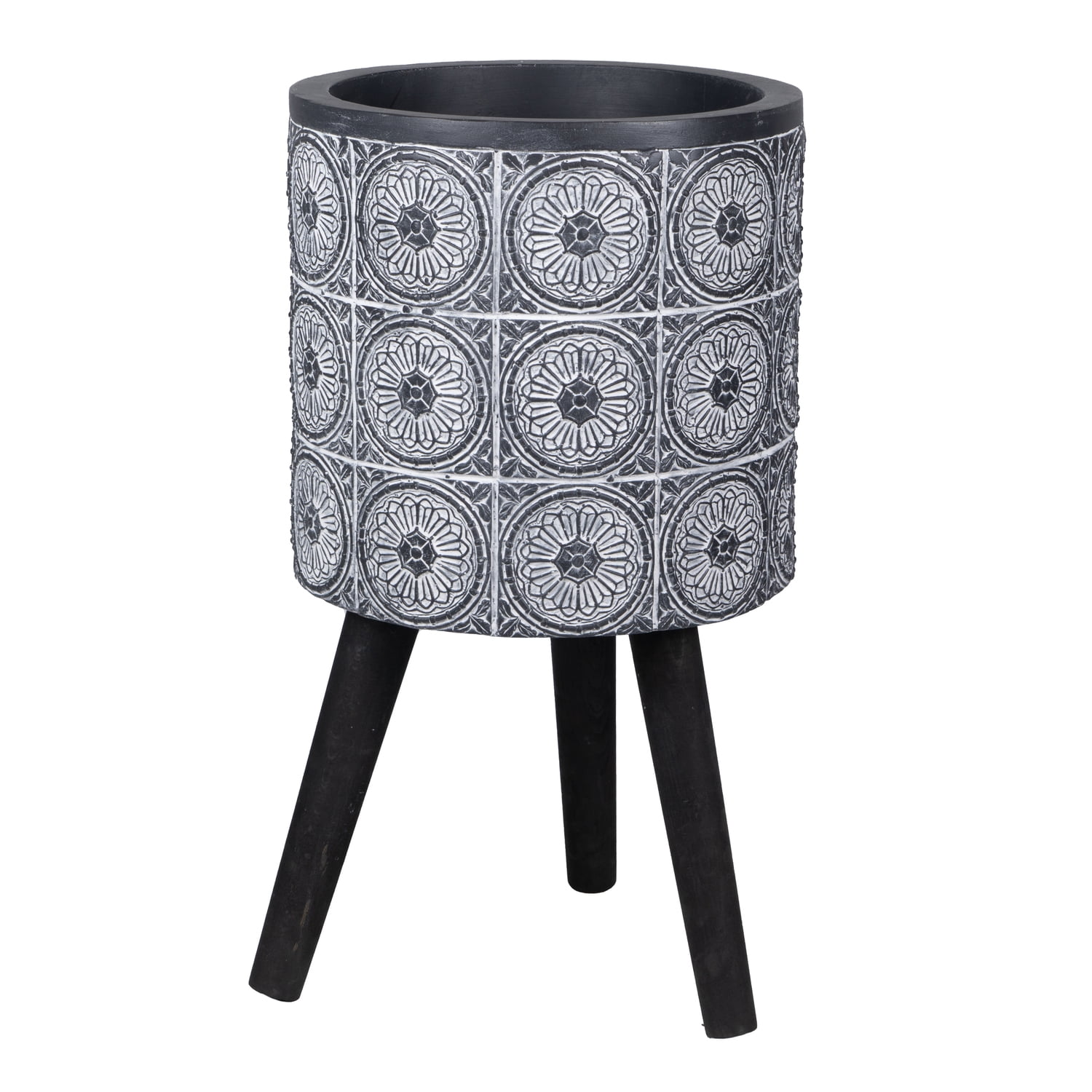 A and B Home A&B Home Small Blue and White Spanish Tile Planter ...