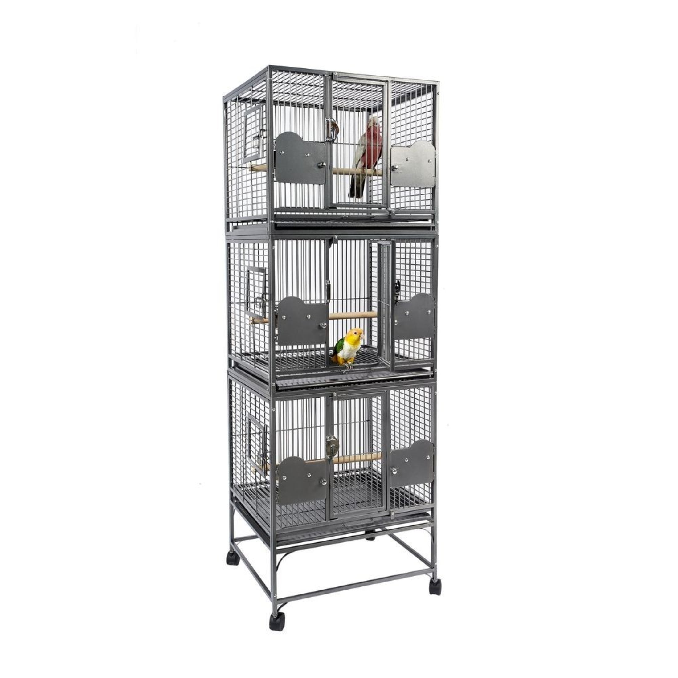 A and E Cage Co. 24"x22" Triple Stack Cage - Black - Walmart.com