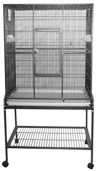 A and E Cage Co. 32"x21" Double Stack Flight Cage - Black - Walmart.com