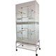 A and E Cage Co. 32"x21" Double Stack Flight Cage - White - Walmart.com