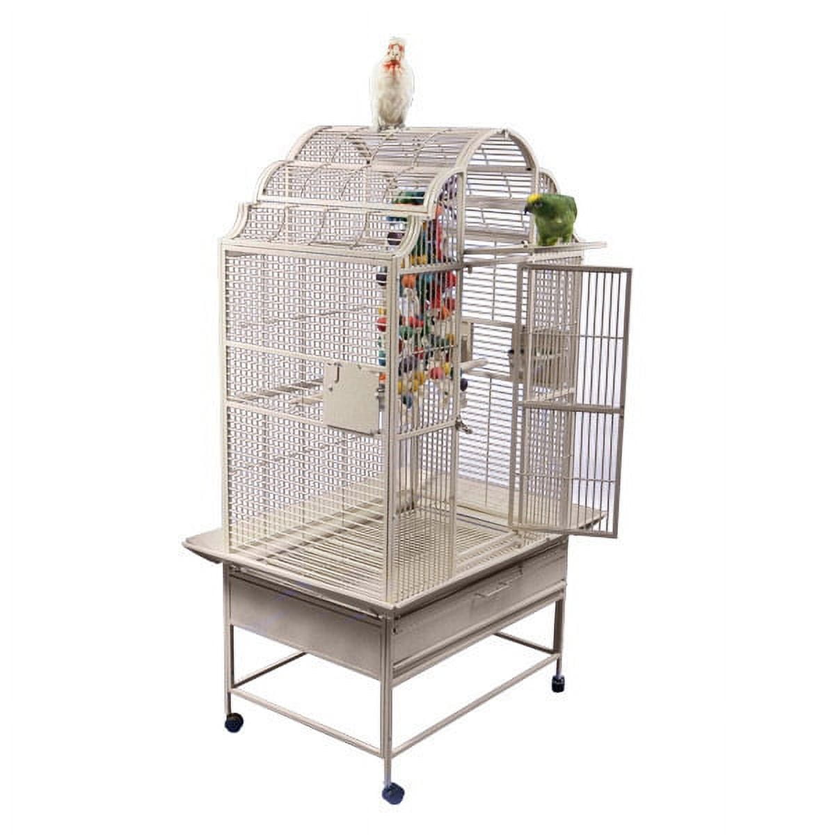 A and E Cage Co. 36"x28" Opening Victorian Top Cage - Platinum ...