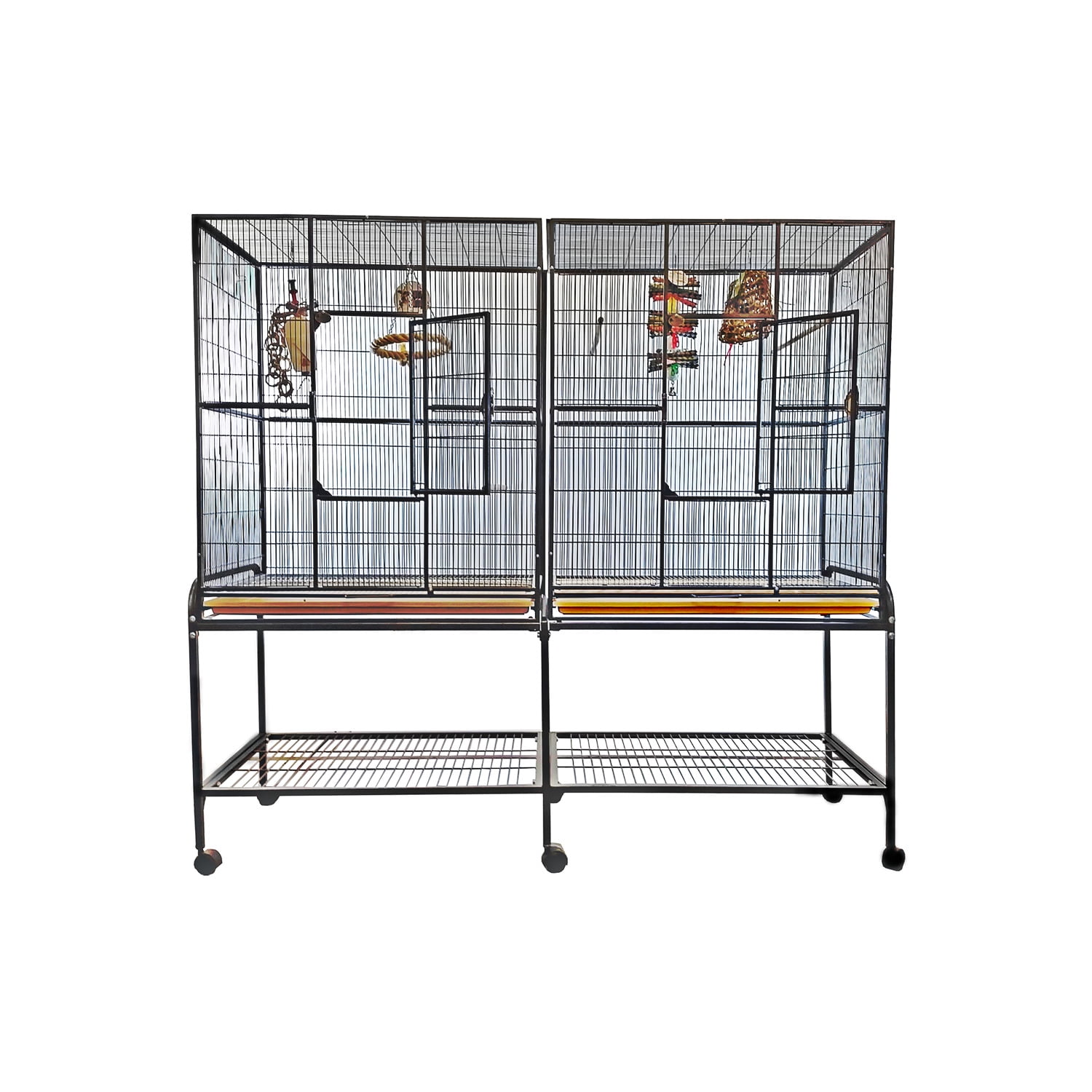 A and E Cage Co. Double Flight Cage-Black - Walmart.com