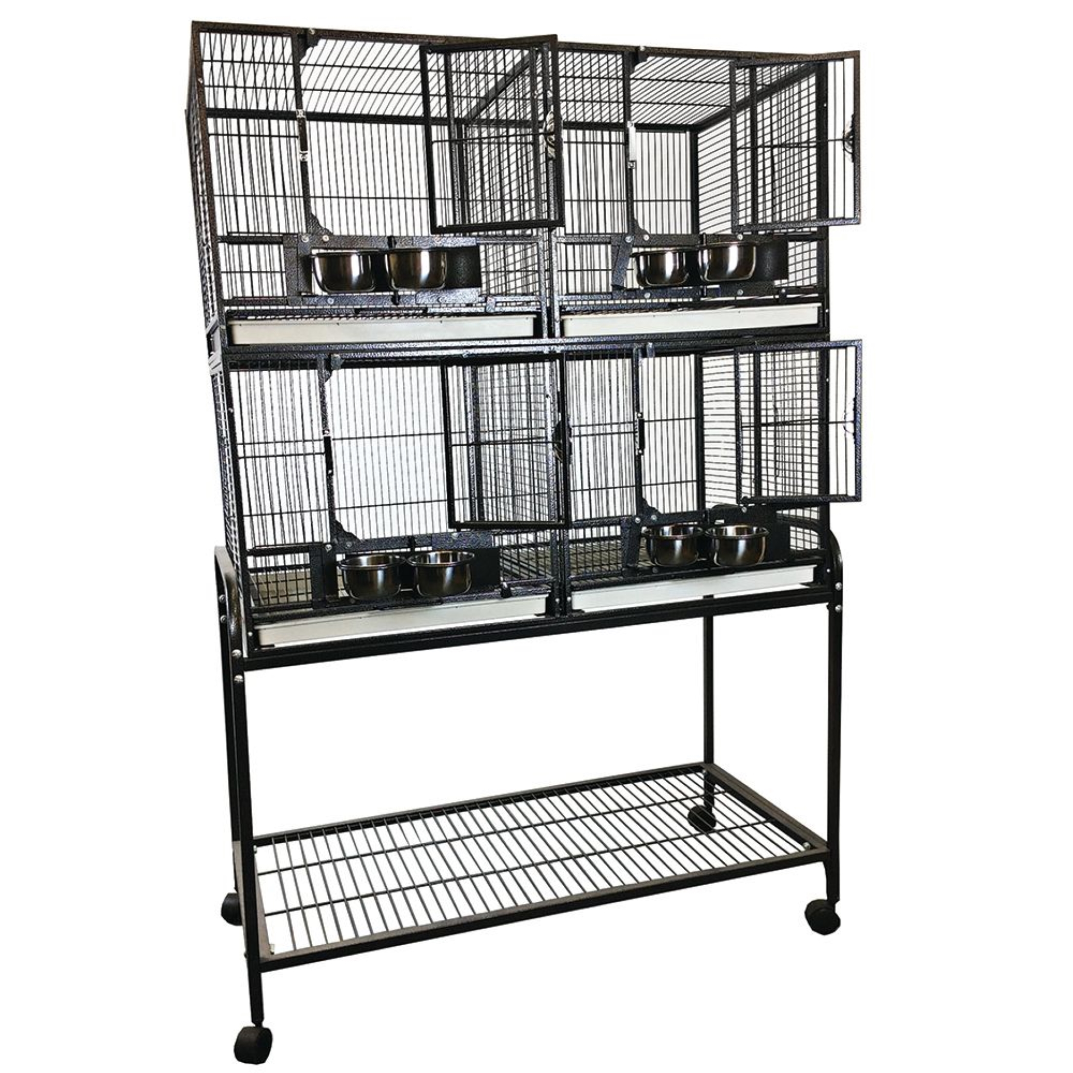 A and E Cage Co. Weston Double Stack Cage - Black - Walmart.com