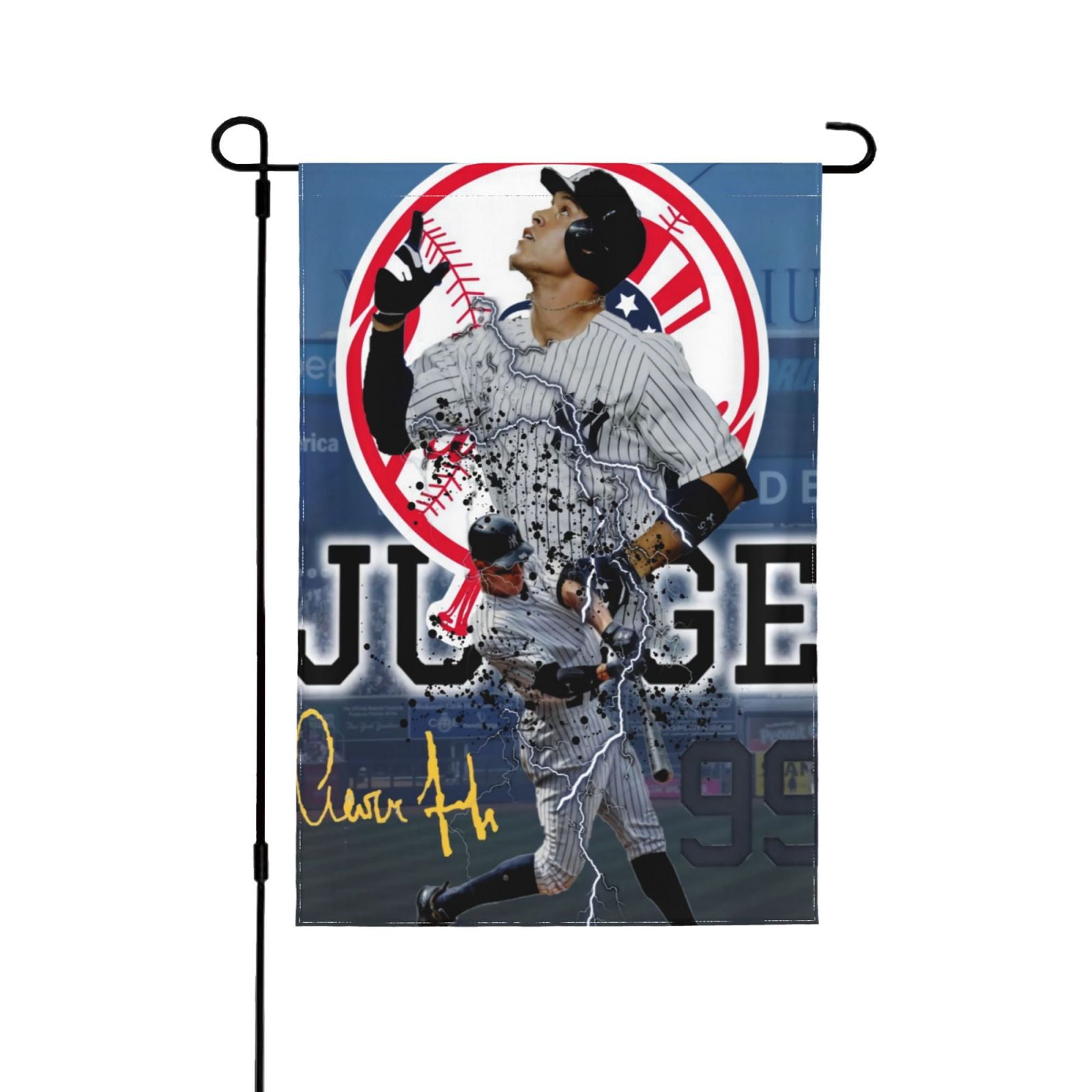 A_aron_Judge Double-Sided Garden Flag 12.5"x18"/28"x40" Baseball Team Player Cheering Flag Home ...