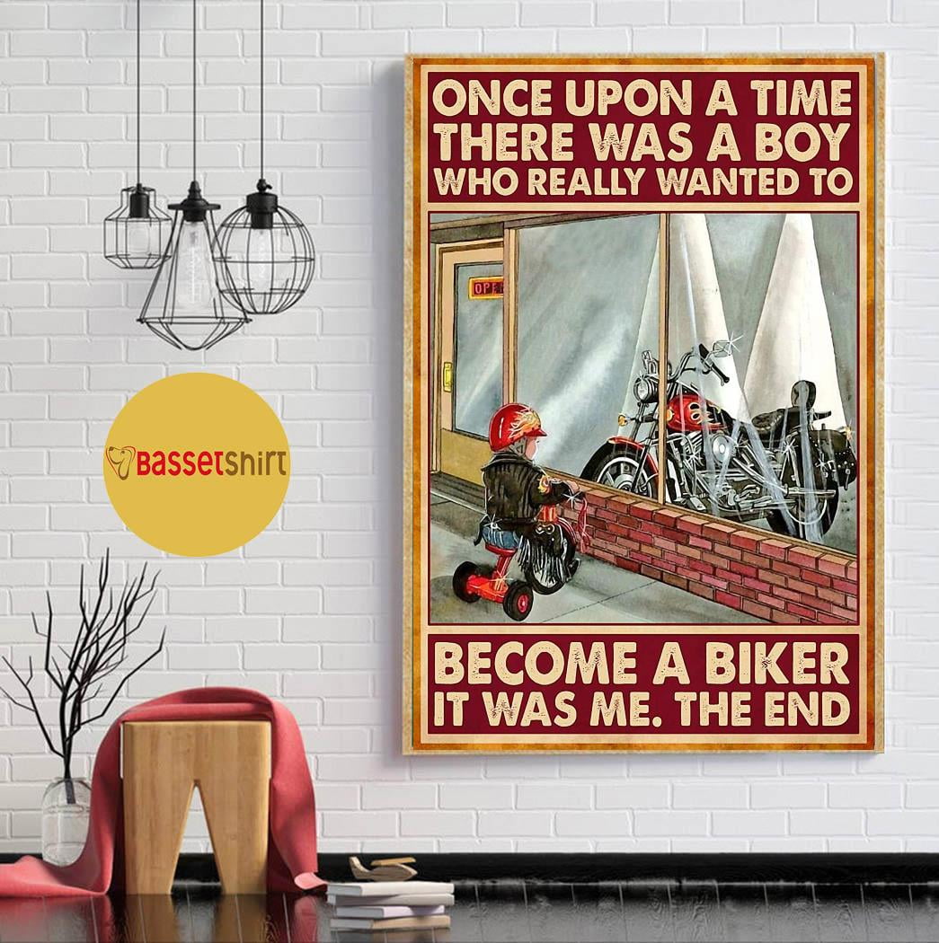 A boy who really wanted to become a biker vertical poster 24 x 36 Inch ...