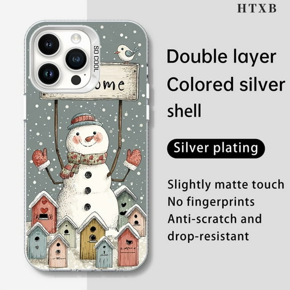 A bunch of houses and snowmen Phone case for iPhone 17 to 11 Pro Max ...