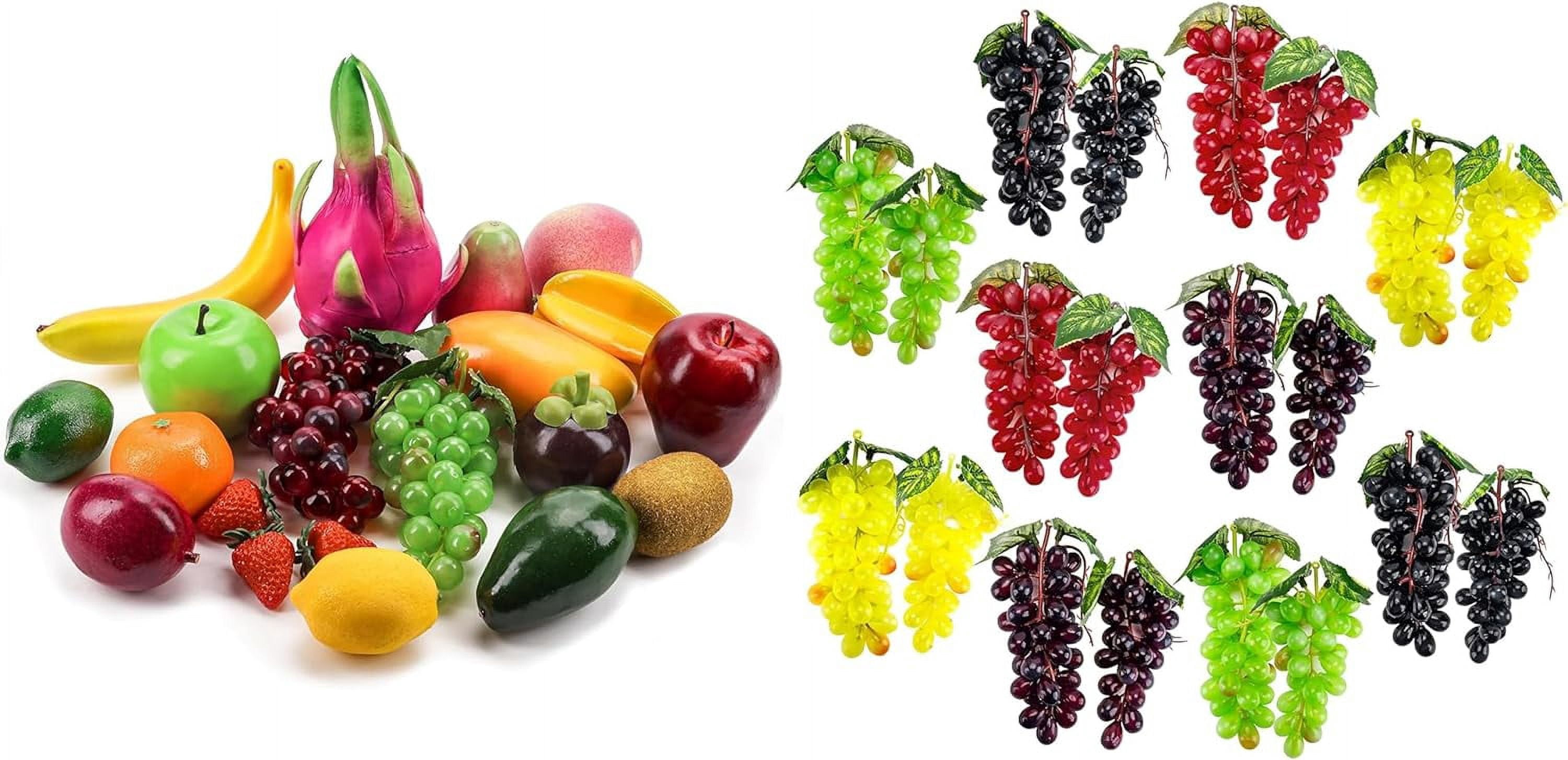 A bundle of 20 Pcs Artificial Fruits Pack, Fake Fruits for Home Decor ...