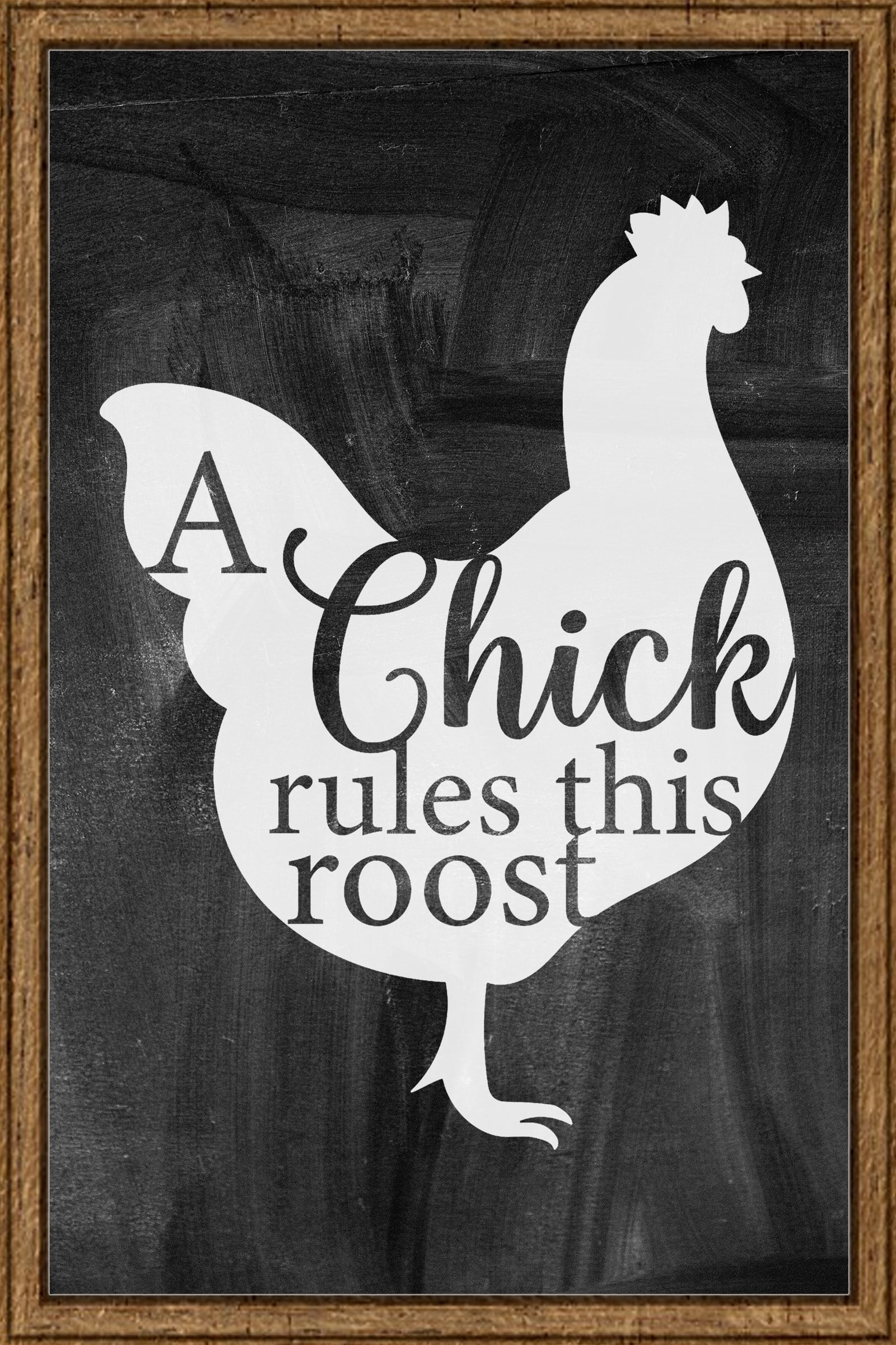 A chick rules this roost chicken hen animals farm home family Tin Sign ...
